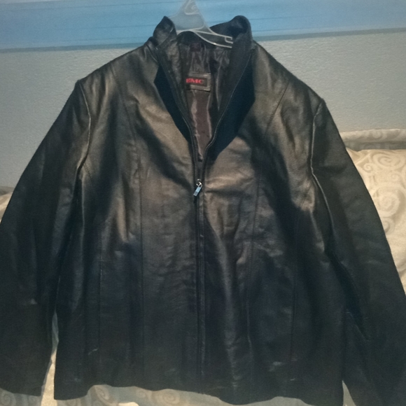 EMC | Jackets & Coats | Emc Black Leather Women Jacket 2xl | Poshmark